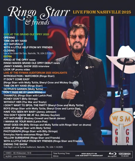 RINGO STARR & FRIENDS - LIVE FROM NASHVILLE 2025 (1BDR) – Acme Hot Disc