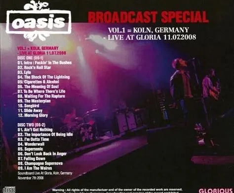 OASIS - BROADCAST SPECIAL VOL.1 (2CDR) – Acme Hot Disc
