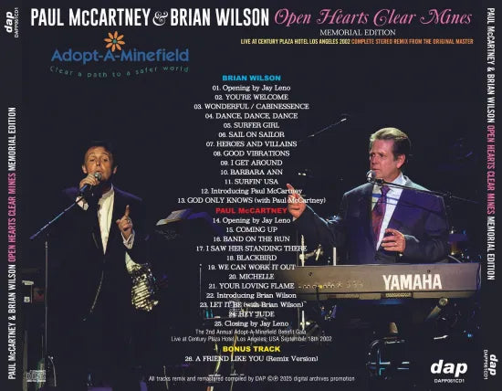 PAUL McCARTNEY & BRIAN WILSON / Open Hearts Clear Mines =2025 Remaster ...