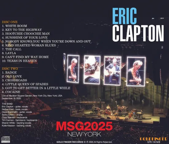 ERIC CLAPTON - MSG 2025 (2CDR) – Acme Hot Disc