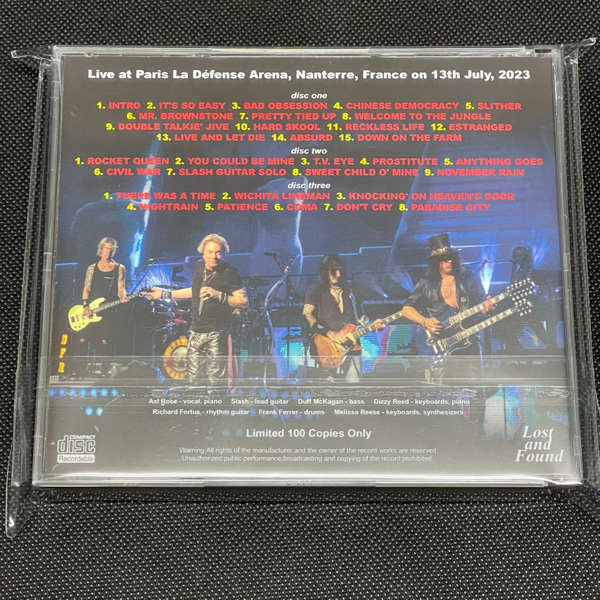 GUNS N' ROSES - FRENCH RELOVUTION 2023 – Acme Hot Disc