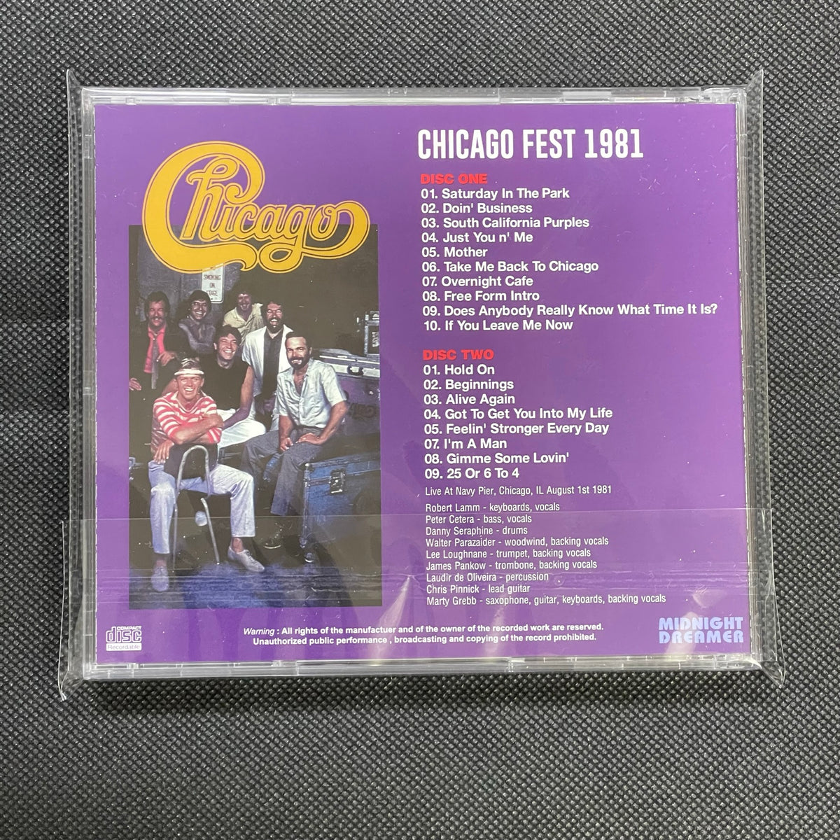 CHICAGO - CHICAGO FEST 1981 (2CDR) – Acme Hot Disc