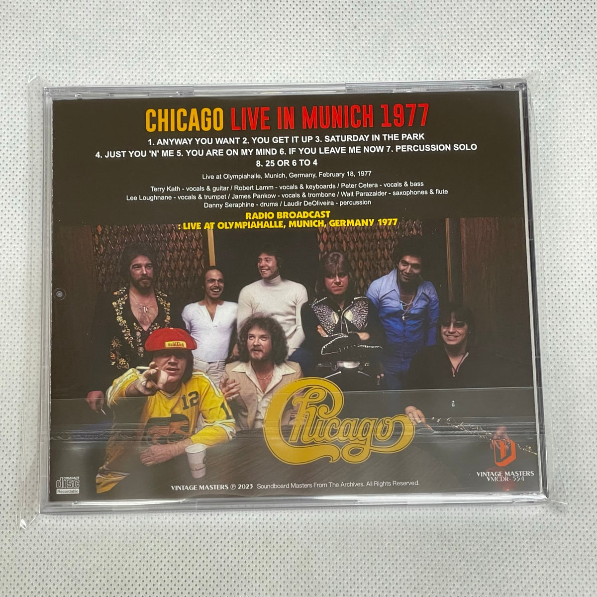 CHICAGO - LIVE IN MUNICH 1977 (1CDR) – Acme Hot Disc